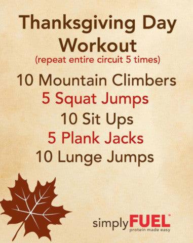 Thanksgiving Day Workout – simplyFUEL